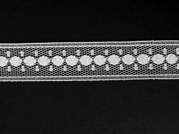 Insertion Lace, white - 3/4"(2cm) - Folkwear