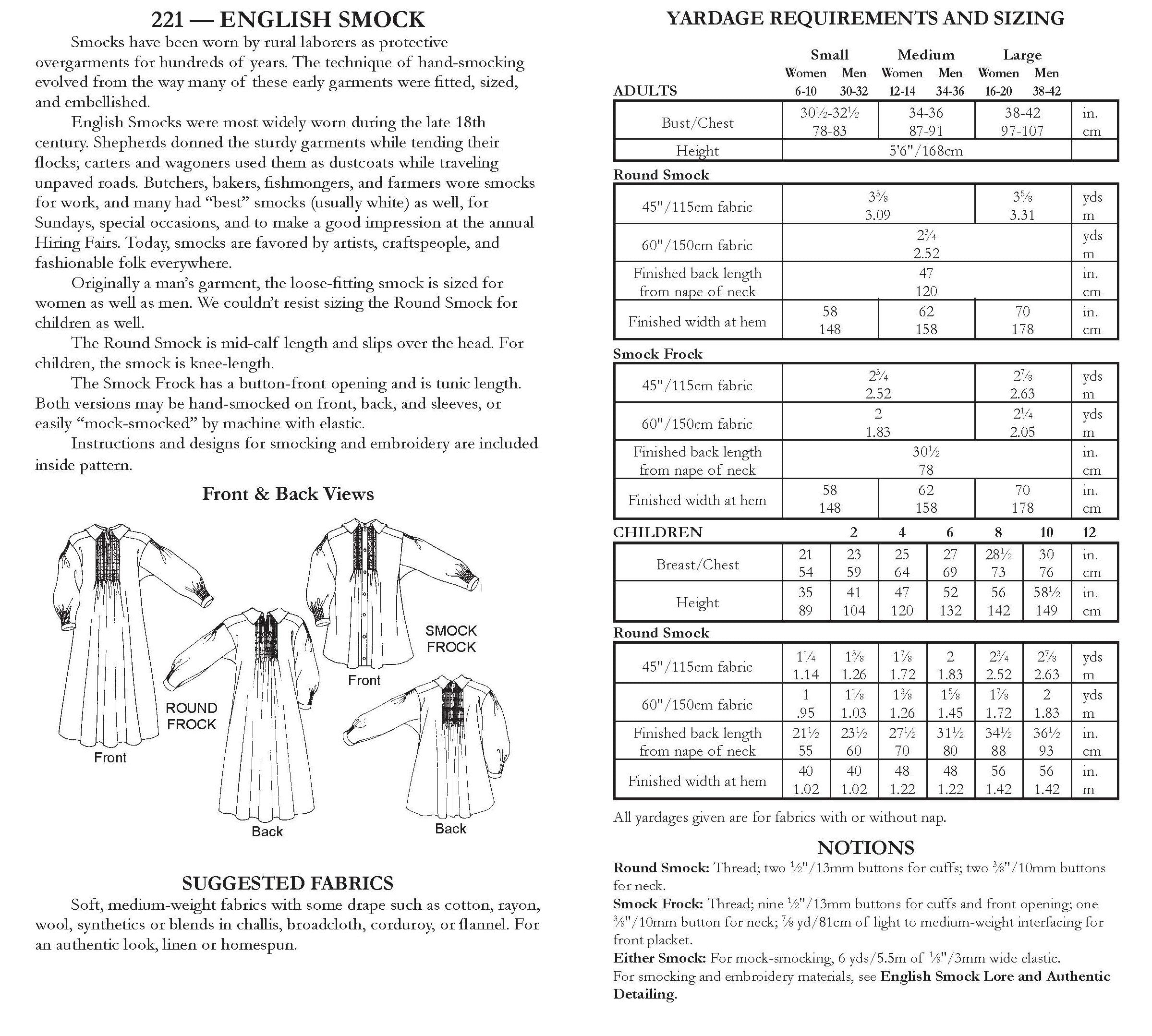 221 English Smock - Folkwear